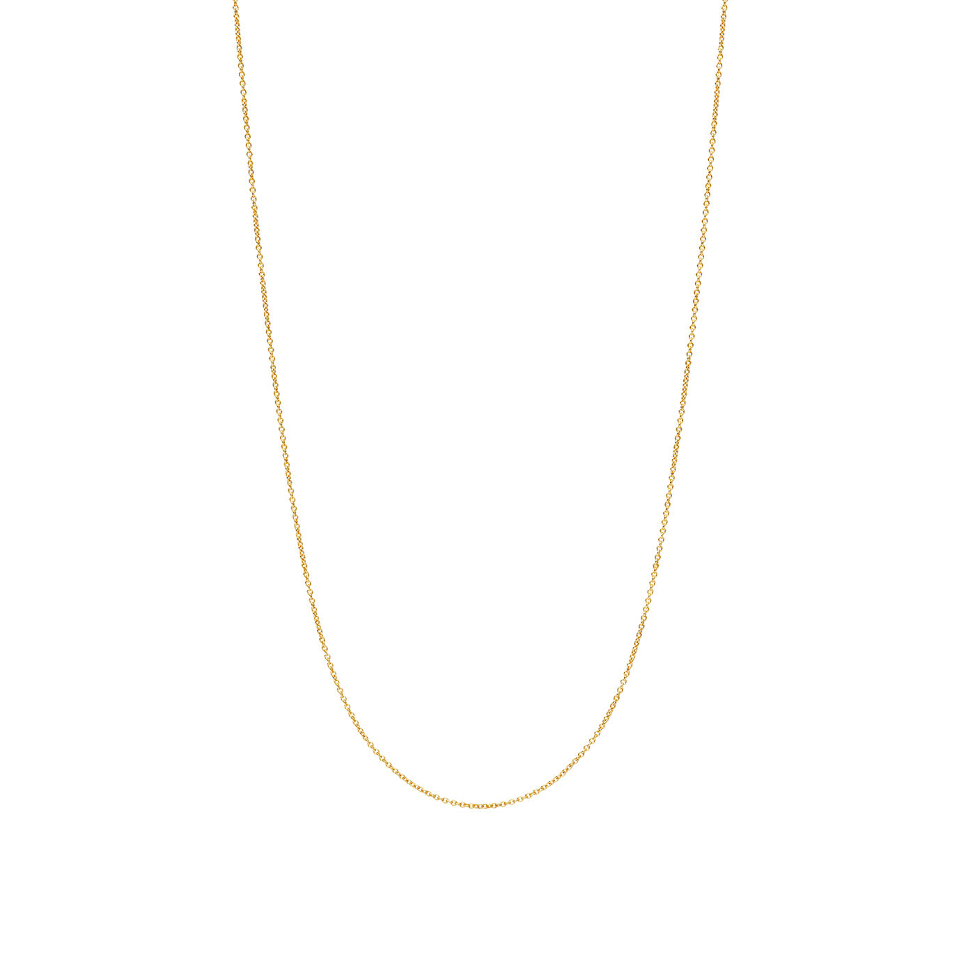 Rolo Thin Chain Necklace in 18K Yellow Gold